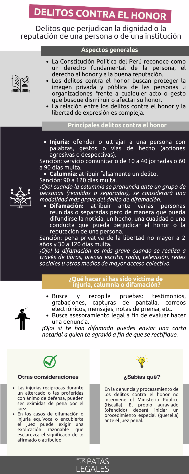 Injuria, calumnia o difamación • Tus Patas Legales