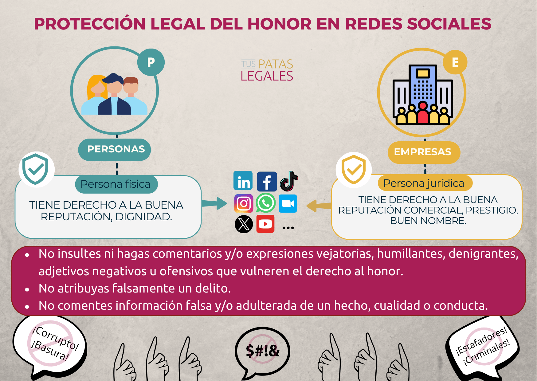 La difamación en redes sociales • Tus Patas Legales