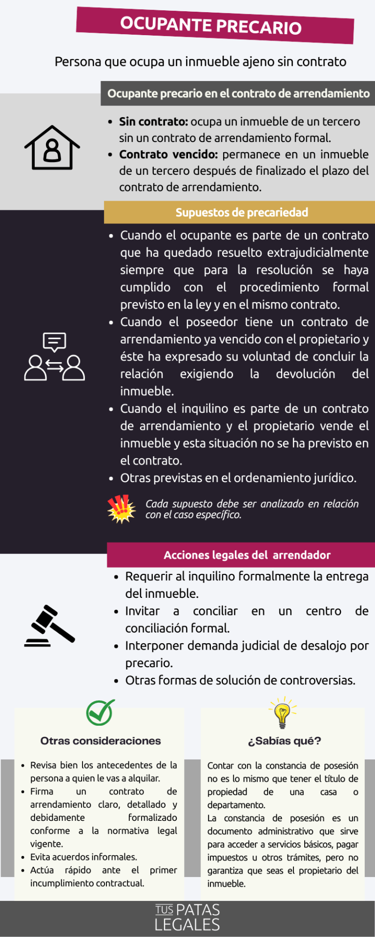 ¿Qué es un ocupante precario? • Tus Patas Legales